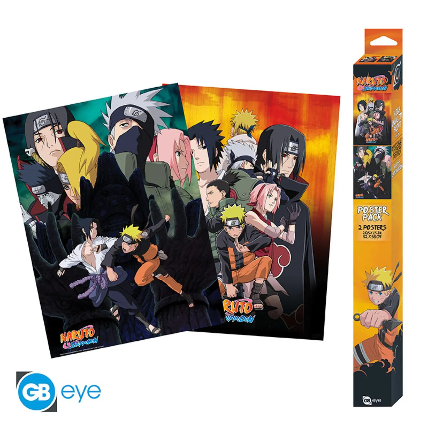 NARUTO SHIPPUDEN - SET 2 CHIBI POSTERS - NINJAS (52X38) - Silver Toy Shop